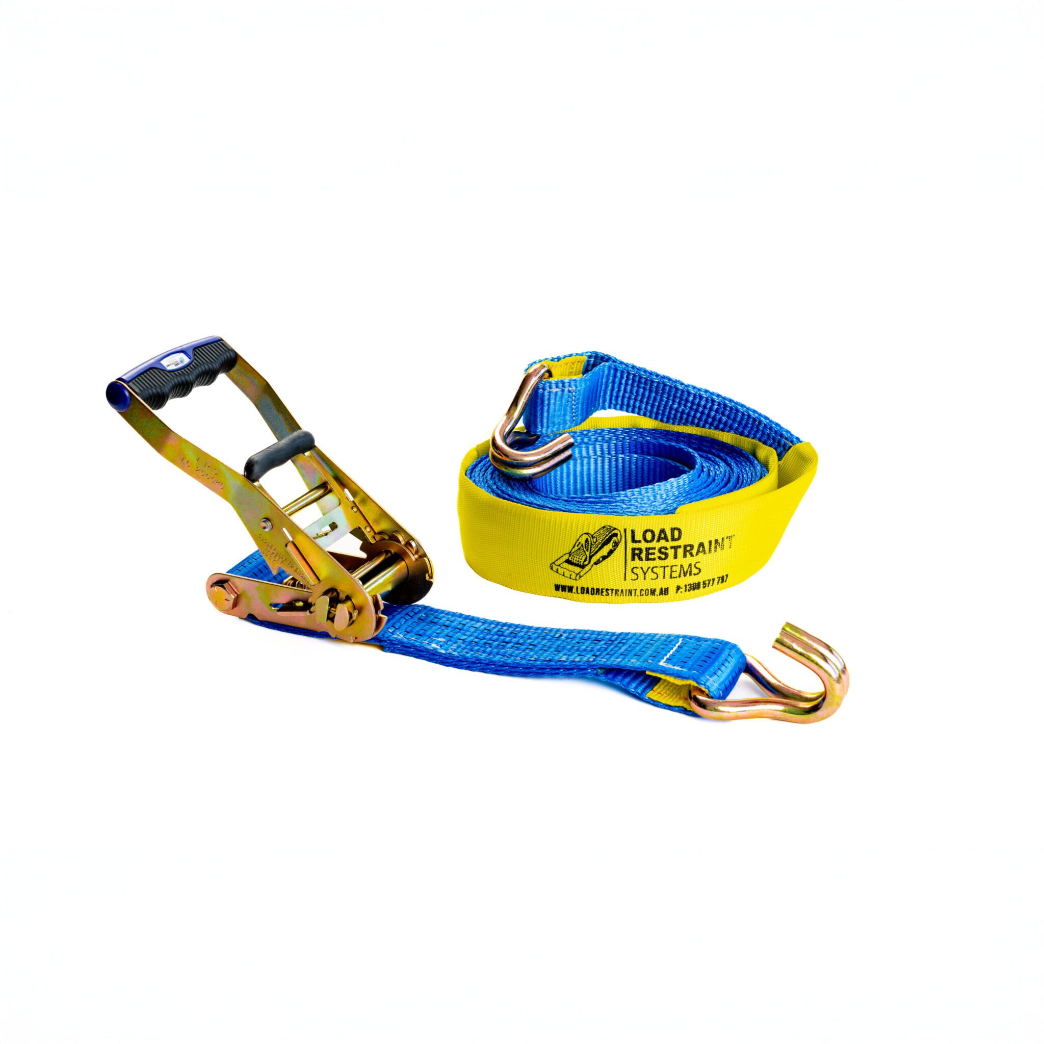 Ratchet Tie Down With Double J Hook - Load Restraint