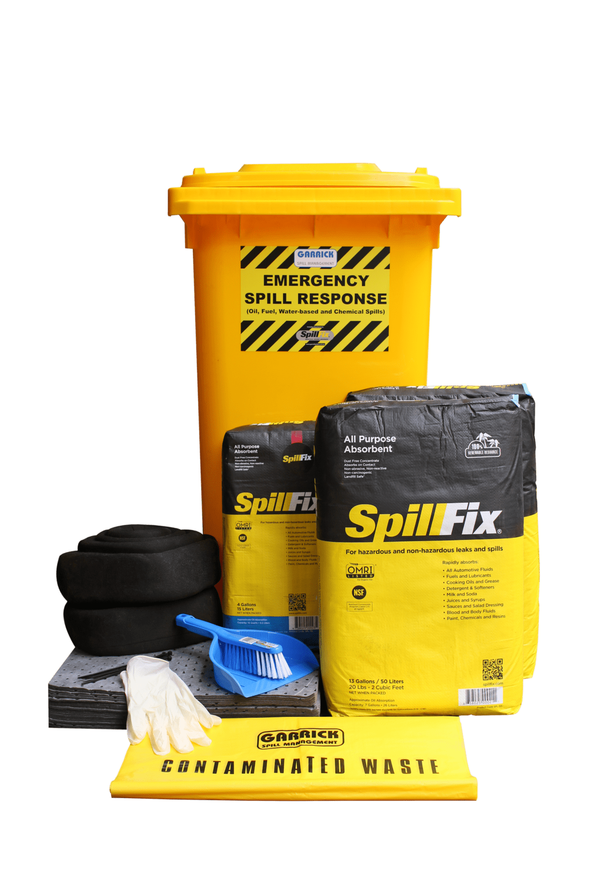 SPILLFIX Wheelie Bin Spill Kit - Large - Load Restraint